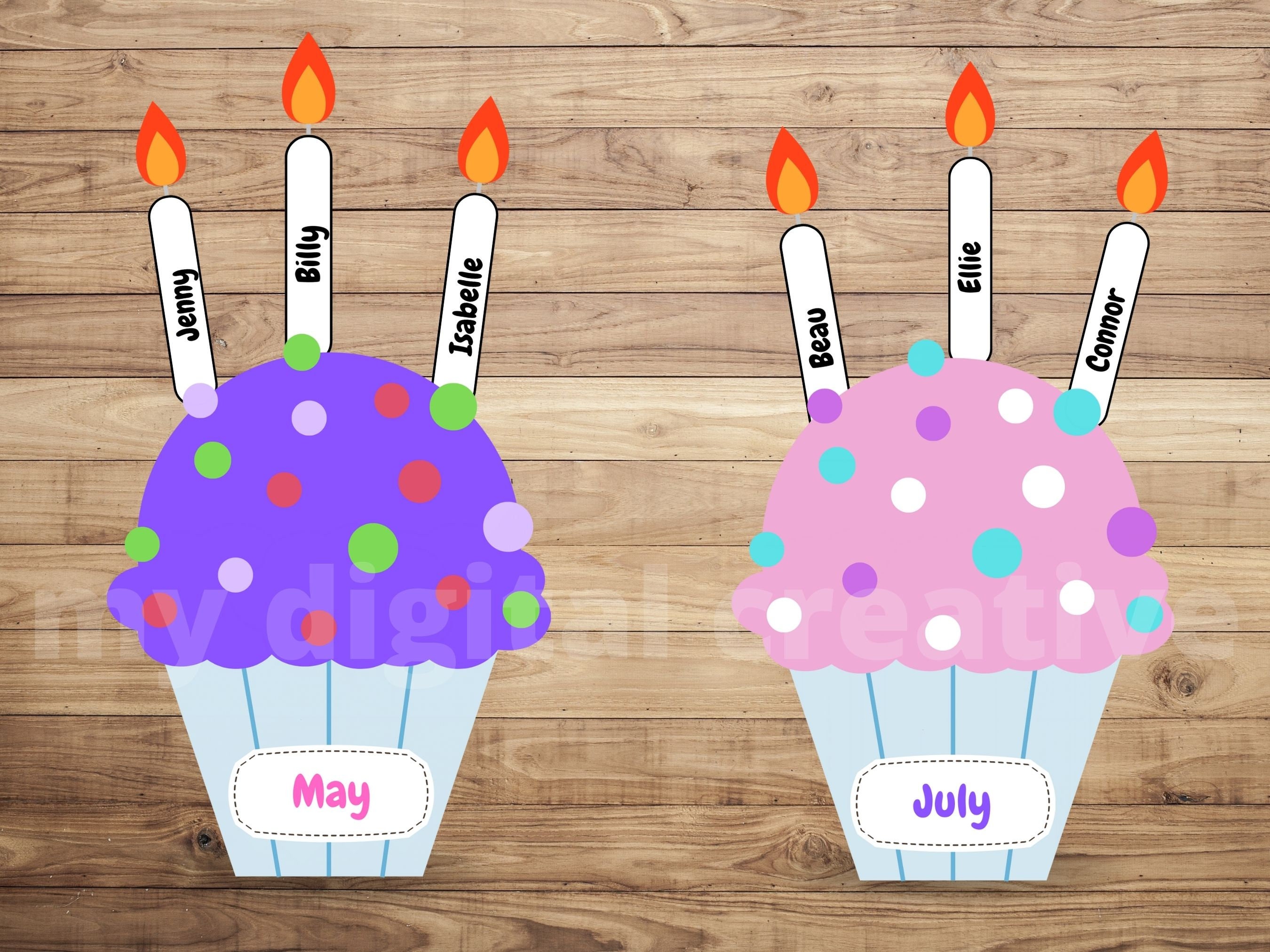 Classroom Birthday Display Sign, a Class Birthday Board With Rainbow ...