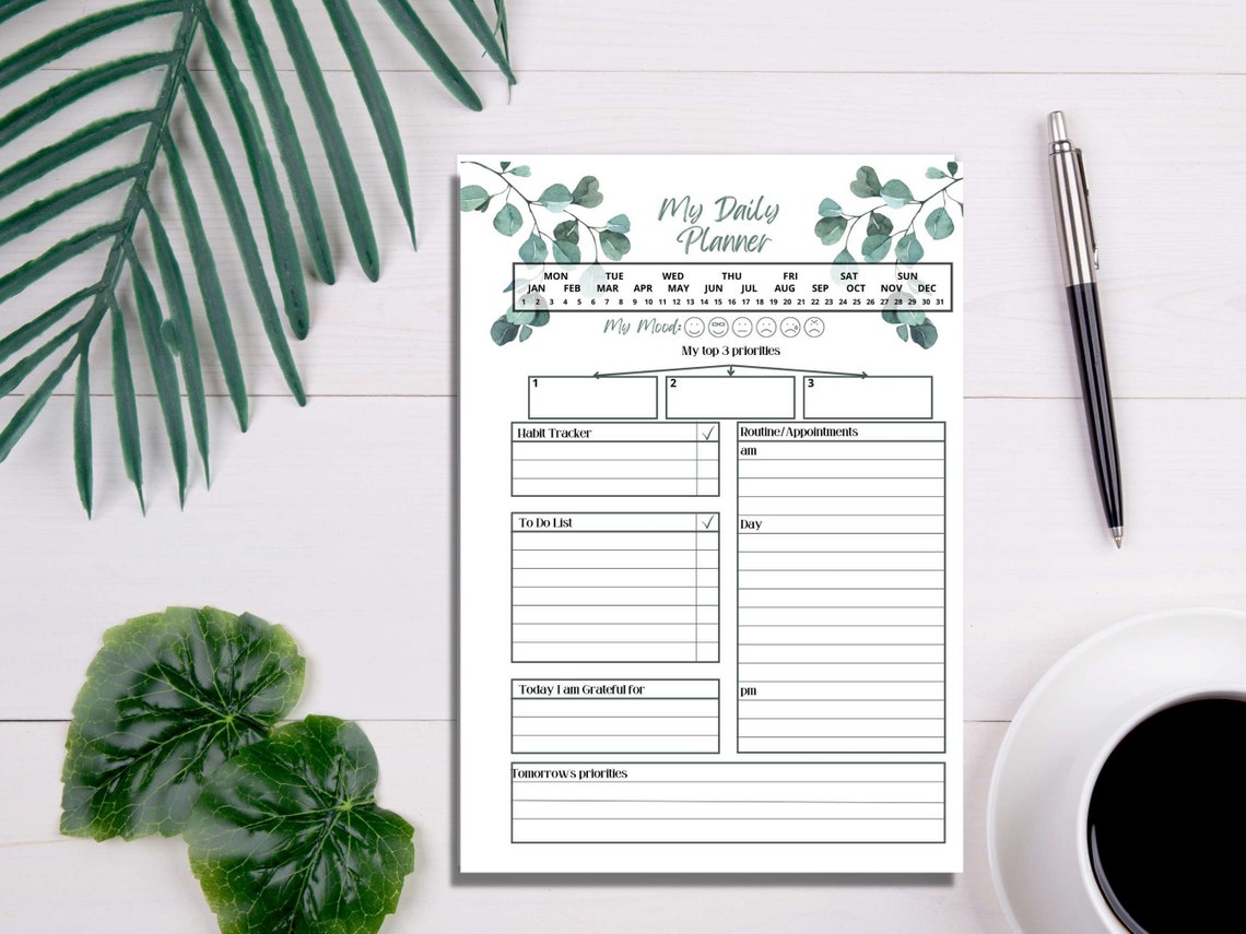 Daily Planner or an ADHD Daily Planner, Perfect Daily Organisation ...