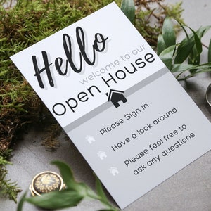 Open House Sign in Sheets & Open House Welcome Sign (PDF Files) , Open ...