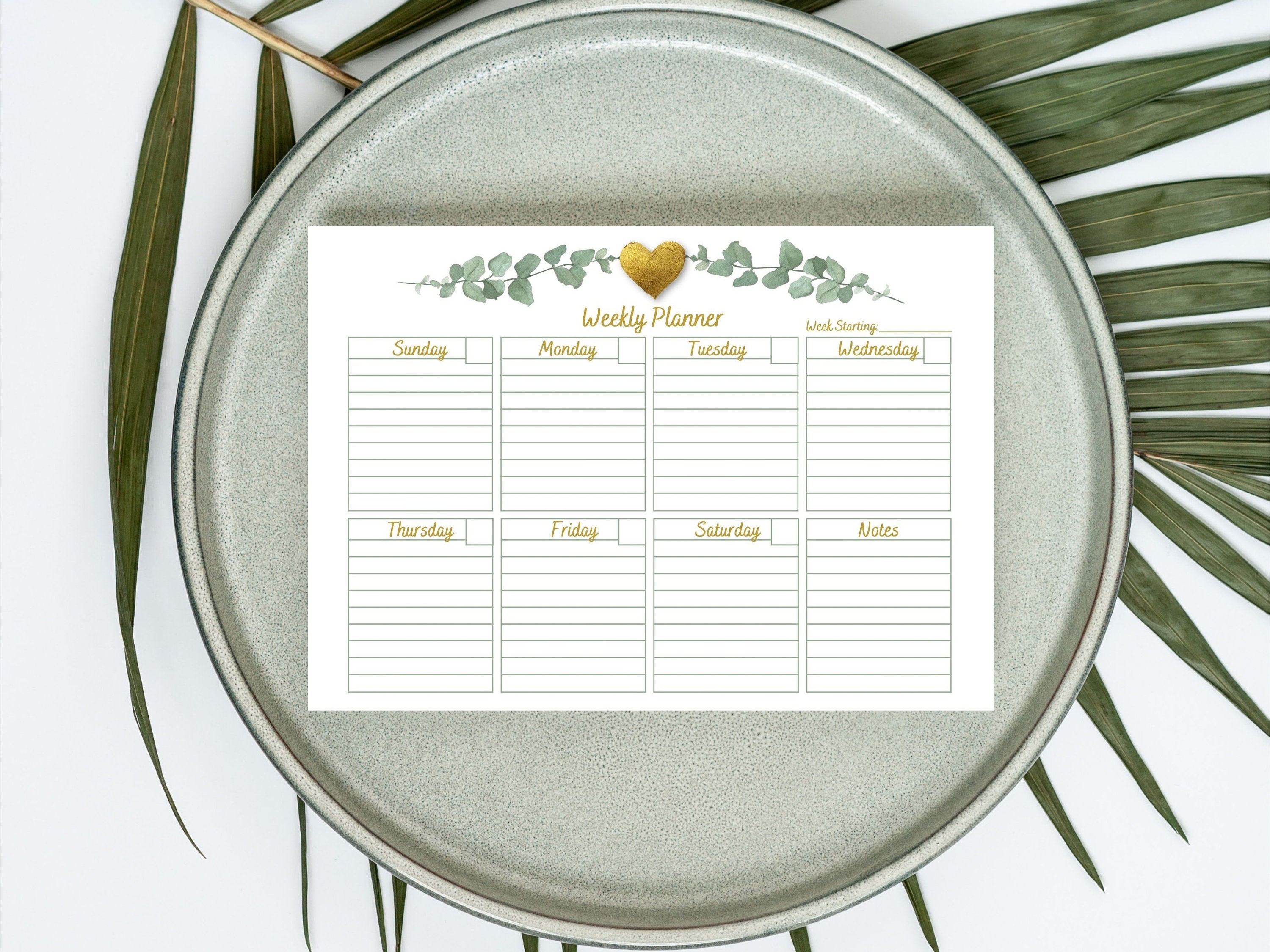Week Planner Printable, Daily Planner With Week at a Glance View ...