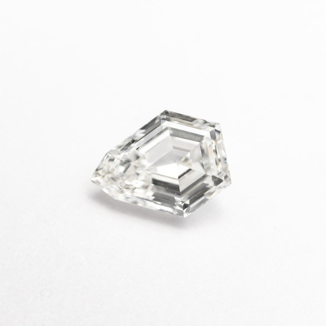 Shield Step Cut Colorless VVS1 Moissanite Pair/ Premium Quality Diamond ...