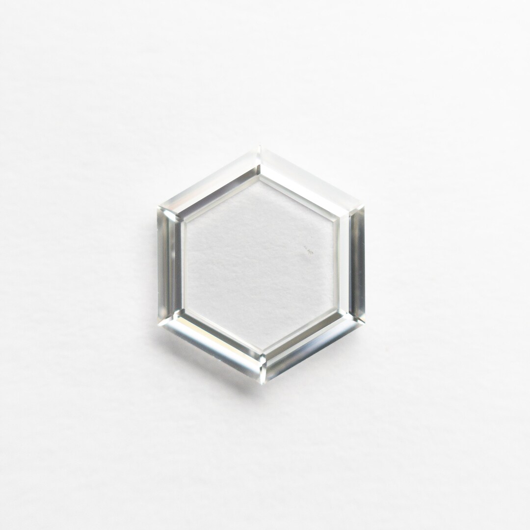 Most Unique Coloress Hexagon Portrait Loose Moissanite for Anniversary ...
