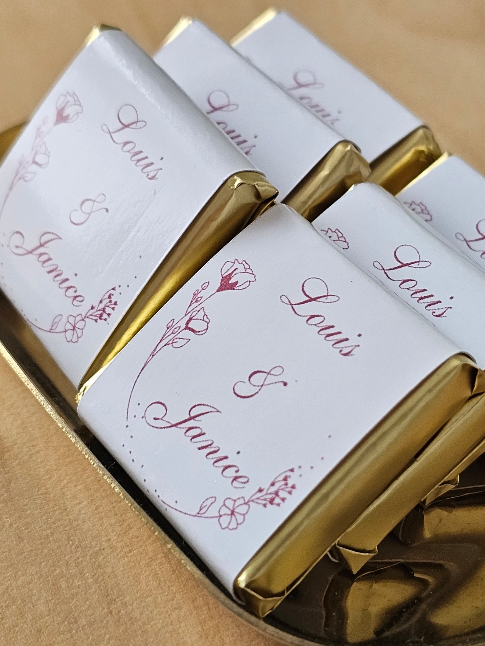 Personalized Wedding Chocolate Favors Custom Mini Chocolate for Wedding ...