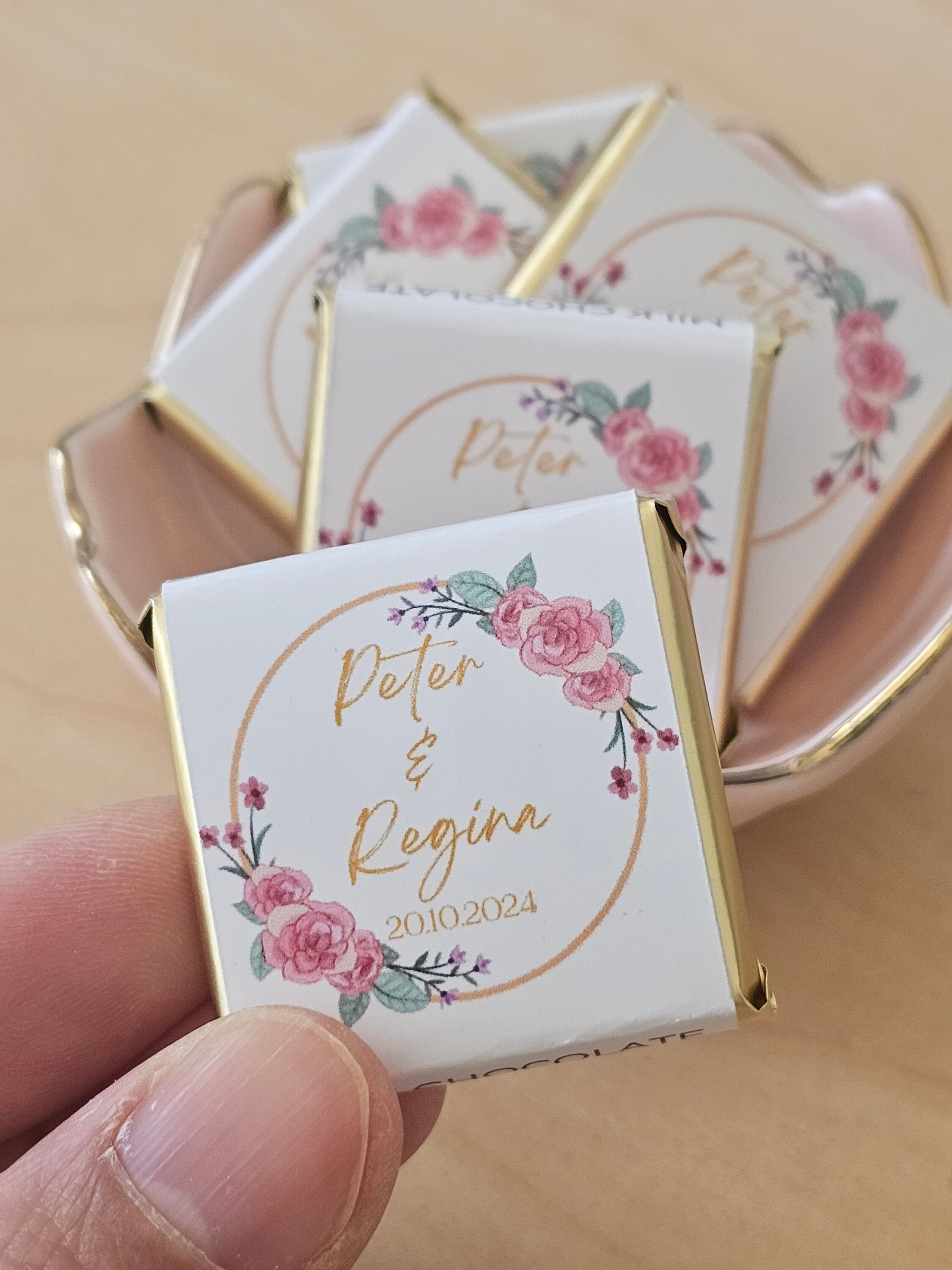 Personalized Wedding Chocolate Favors Custom Mini Chocolate for Wedding ...