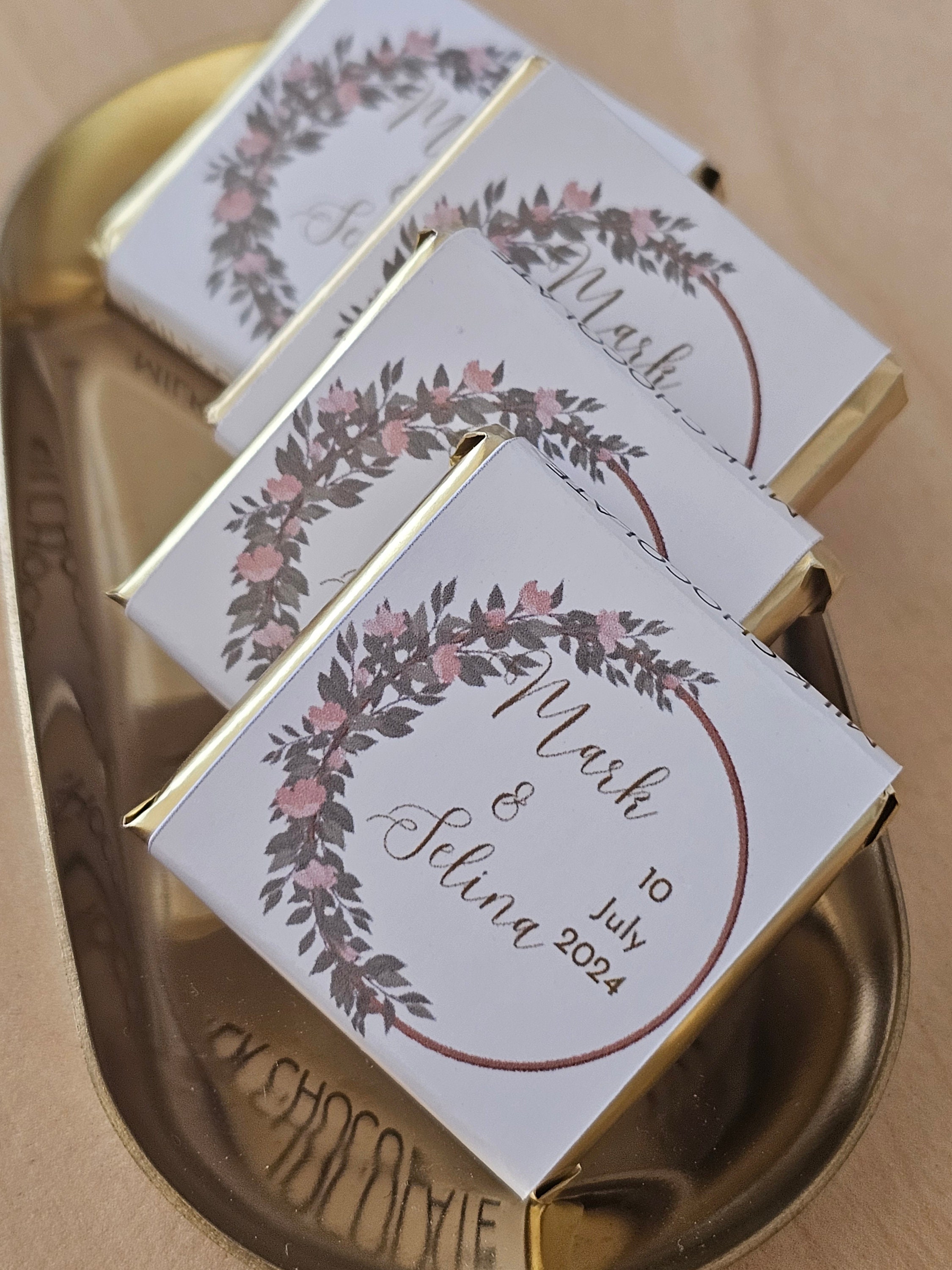 Personalized Wedding Chocolate Favors Custom Mini Chocolate for Wedding ...
