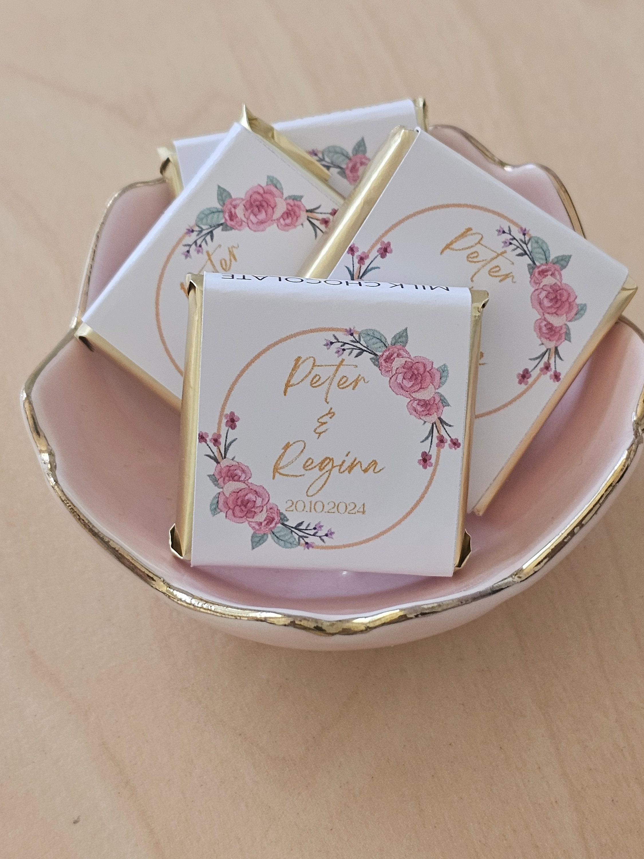 Personalized Wedding Chocolate Favors Custom Mini Chocolate for Wedding ...