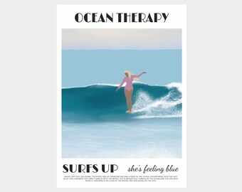 Surfer Girl Poster | Etsy