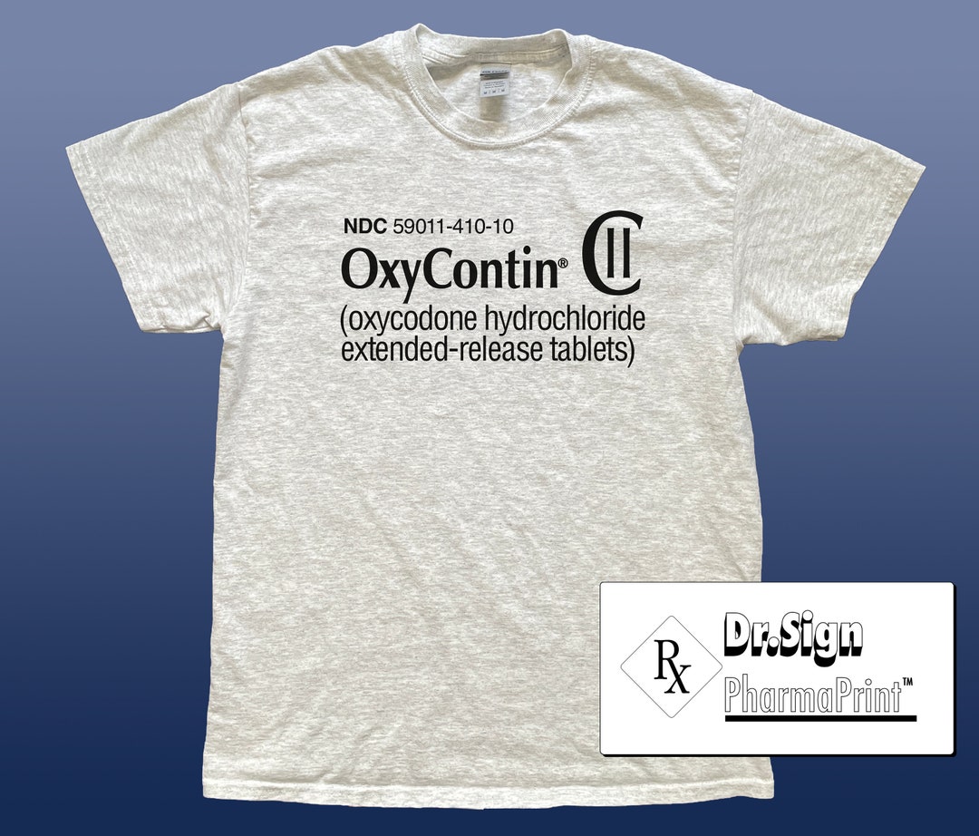Oxycontin Oxycodone Hydrochloride Ash Gray T-shirt - Etsy
