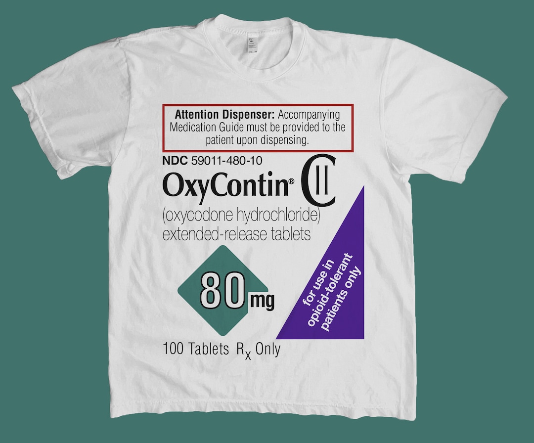 Oxycontin 80mg Label T-shirt - Etsy