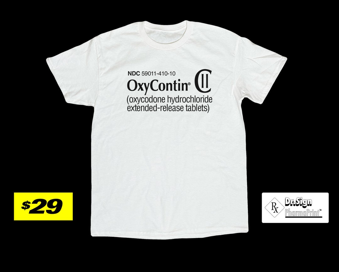 Oxycontin Oxycodone Hydrochloride White T-shirt - Etsy