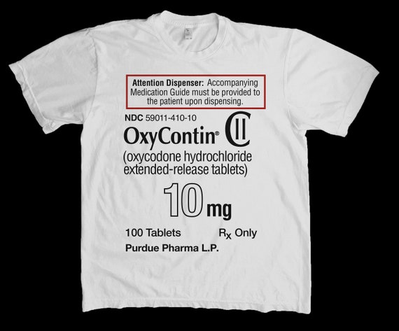 Oxycontin 10mg Label T-shirt - Etsy
