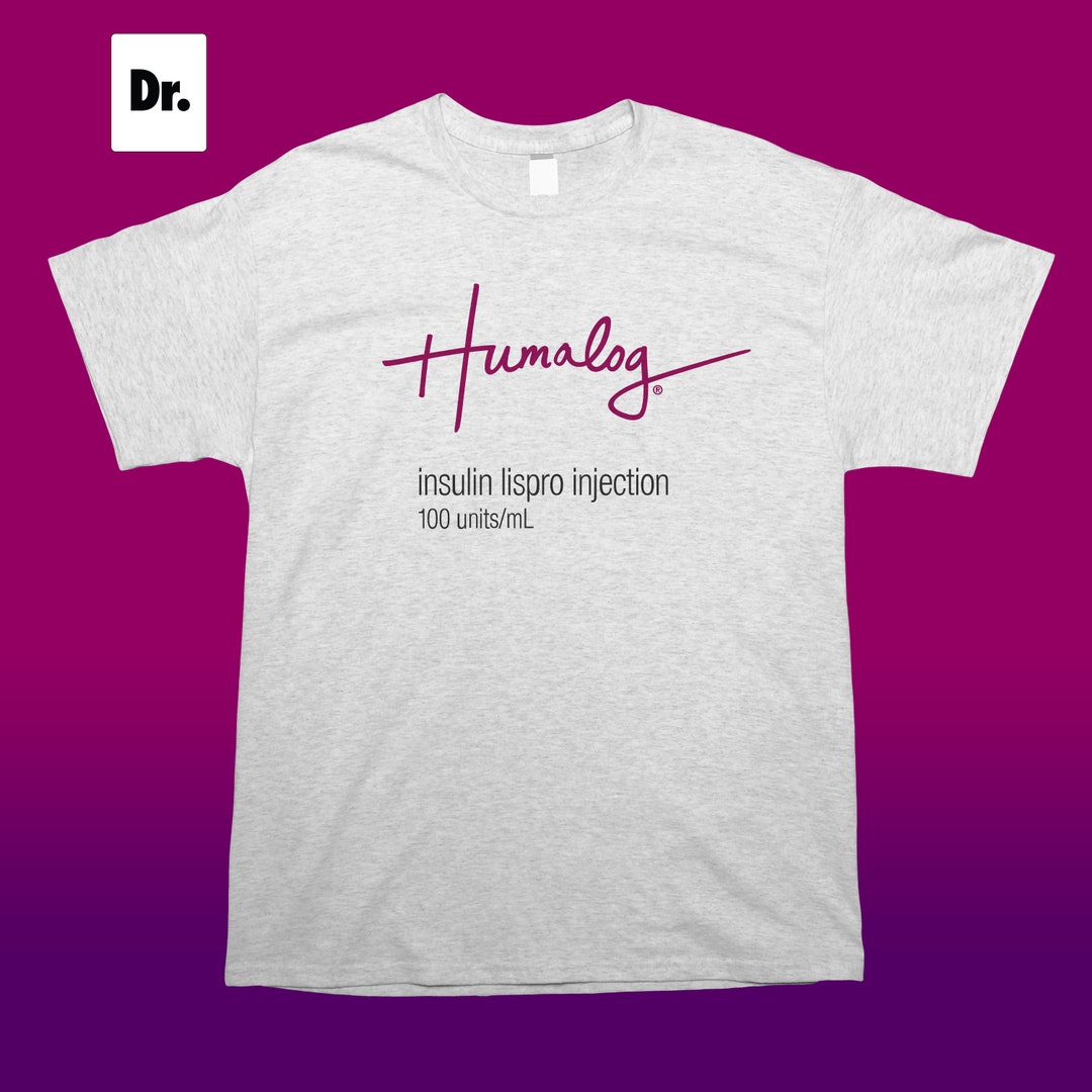 Humalog Insulin Lispro Injection Logo Print on Ash Gray T-shirt - Etsy