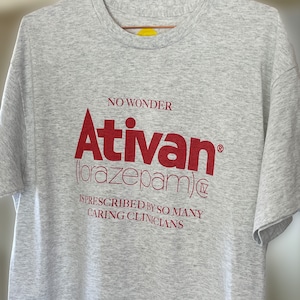 Ativan Lorazepam "no Wonder" Ash Gray T-shirt - Etsy