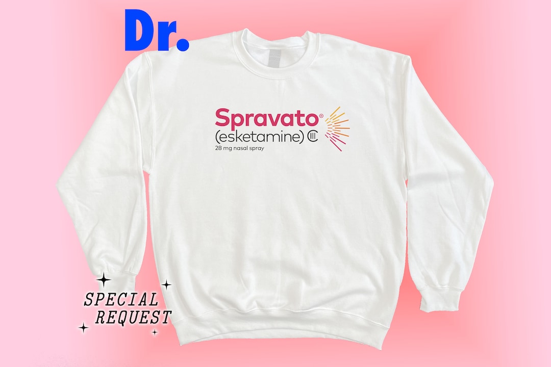 Logo 5 - Spravato Esketamine Nasal Spray White Sweatshirt - Etsy