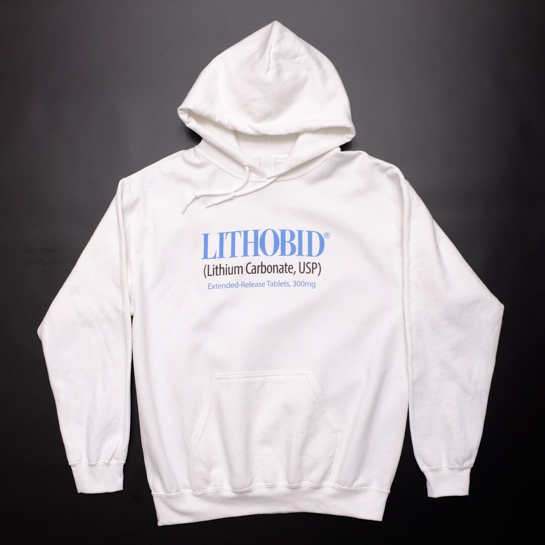 Lithobid Lithium Carbonate Capsules White Hooded Sweatshirt - Etsy