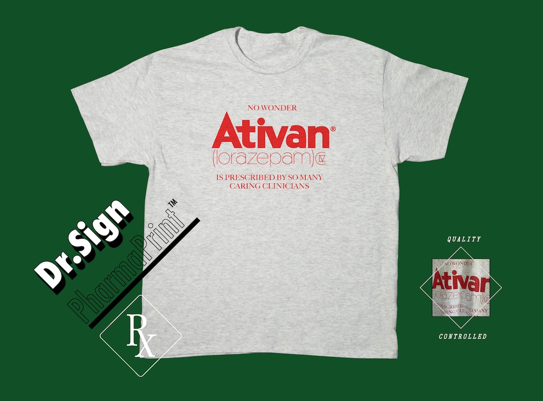Ativan Lorazepam "no Wonder" Ash Gray T-shirt - Etsy