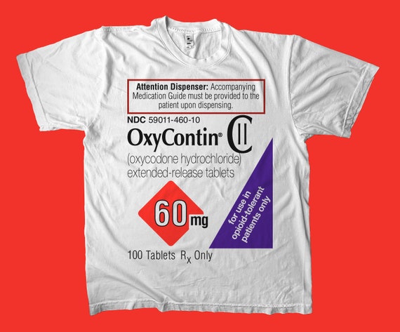 Oxycontin 60mg Label T-shirt - Etsy