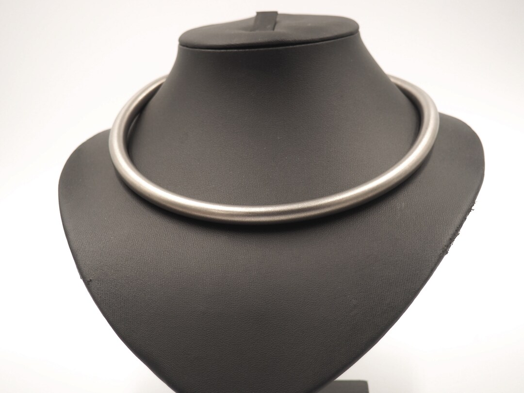 Titanium Choker Collar BDSM Story of O Talena Slave Collar 8 Mm Axsmar ...