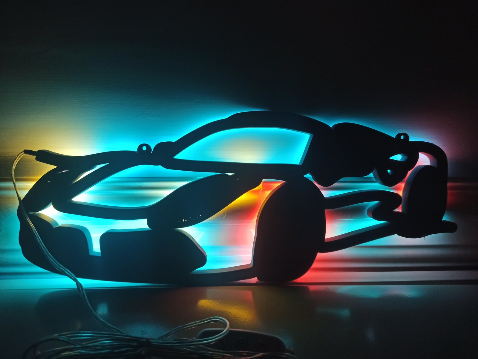 Racing Car Led Neon Sign, Garage Wall Decor, Sport Car Led Sign, Car ...