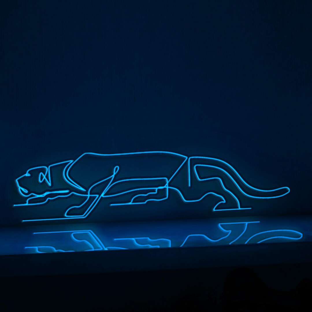 Puma Wild Animal EL Wire Neon Sign, Animal Theme Neon Light, Home Decor ...