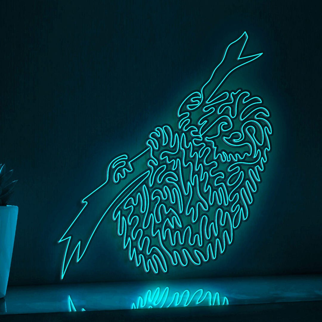 Sloth One Line EL Wire Neon Sign - Perfect for Jungle - Themed Decor ...