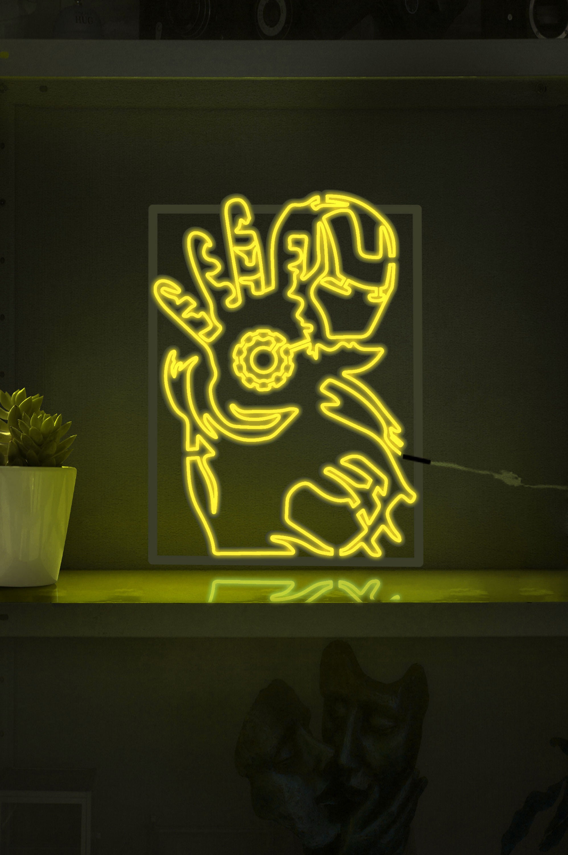 Iron Man Neon Sign Iron Man EL Wire Neon Sign Iron Man - Etsy