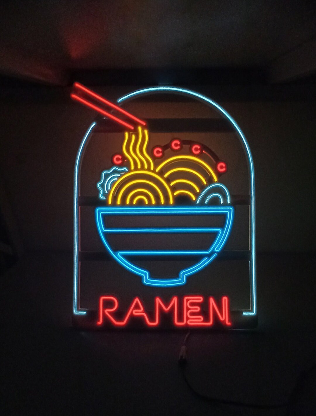 Noodle EL Wire Neon Sign | Japanese Ramen Neon Art | Noodle Neon Sign ...