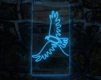 Neon Bird Art | Etsy