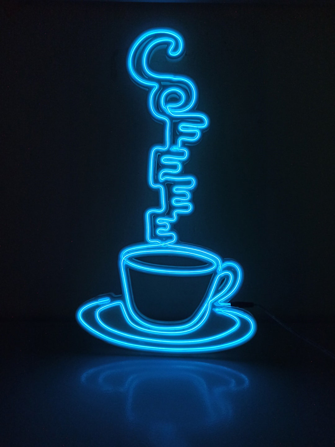 Coffee Cup EL Wire Neon Sign Coffee Cup Decor Coffee Sign Custom Neon ...