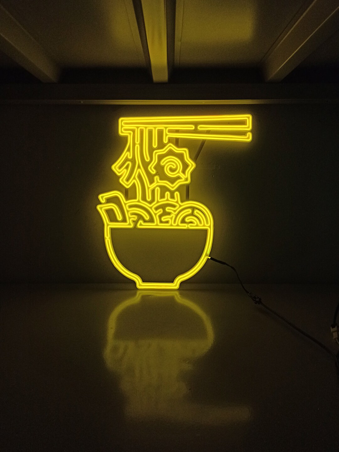 Handmade Ramen Bowl EL Wire Neon Sign, Japanese Ramen Sign, Noodle Bowl ...