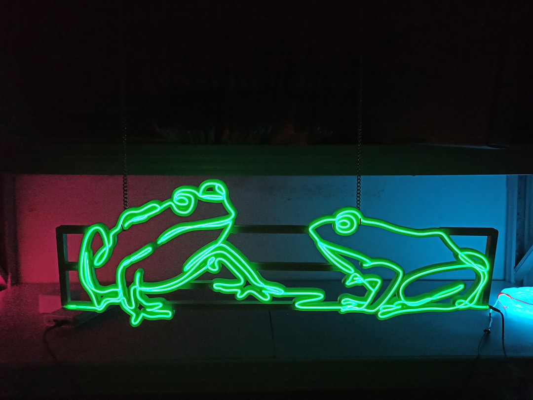 Frog EL Wire Neon Sign Frog Neon Art Night Light Frog Neon Sign Frog ...