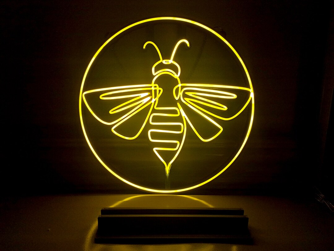 Led Bee Neon Sign, Bee Ornaments, Bee Wall Art, Bee Led Light, Neon LED ...