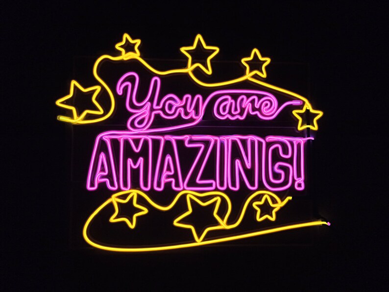 You Are Amazing Stars EL Wire Neon Sign Stars Neon Light - Etsy