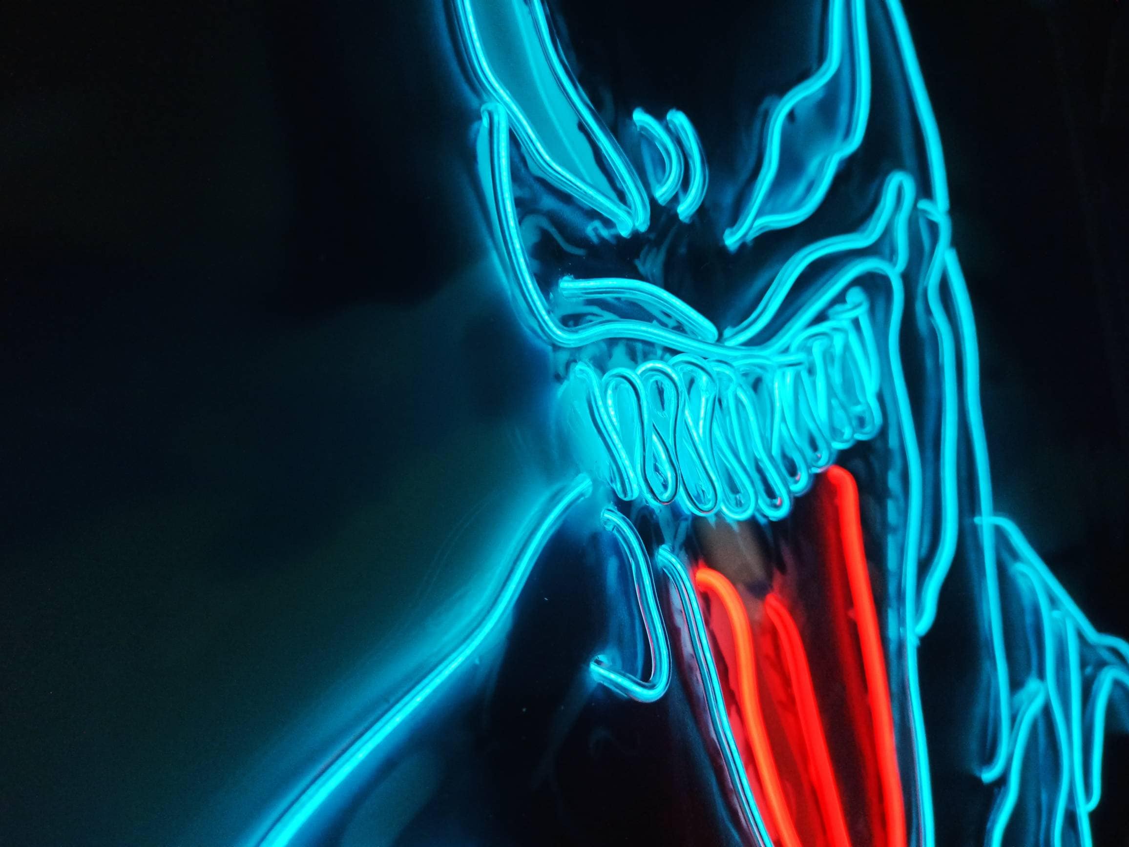 Venom Novelty EL Wire Neon Sign, Handmade Venom Neon Light Room Decor ...