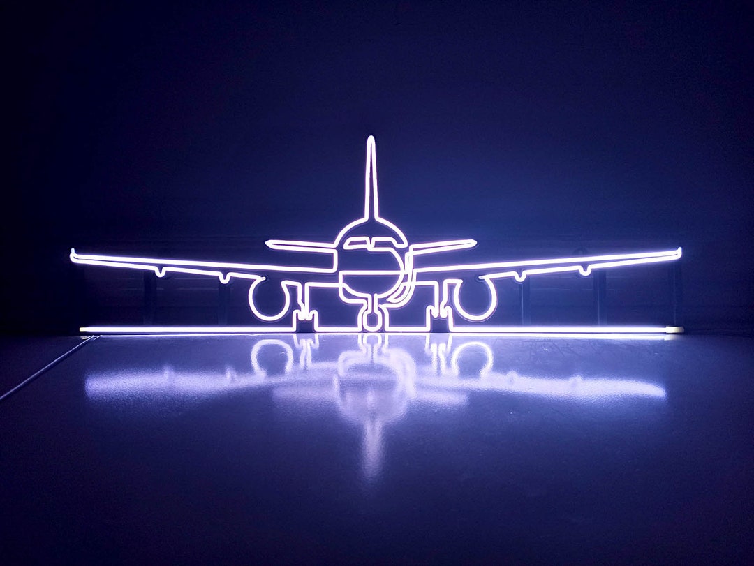 Airplane Led Neon Sign Airplane Neon Wall Art Airplane Decor Plane Sign ...