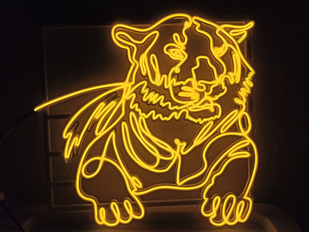 Tiger EL Wire Neon Sign | Custom Animal Neon Art | Tiger Sign | Animal ...