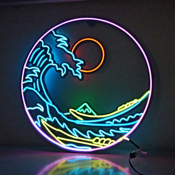Led Wave Neon Light - Etsy