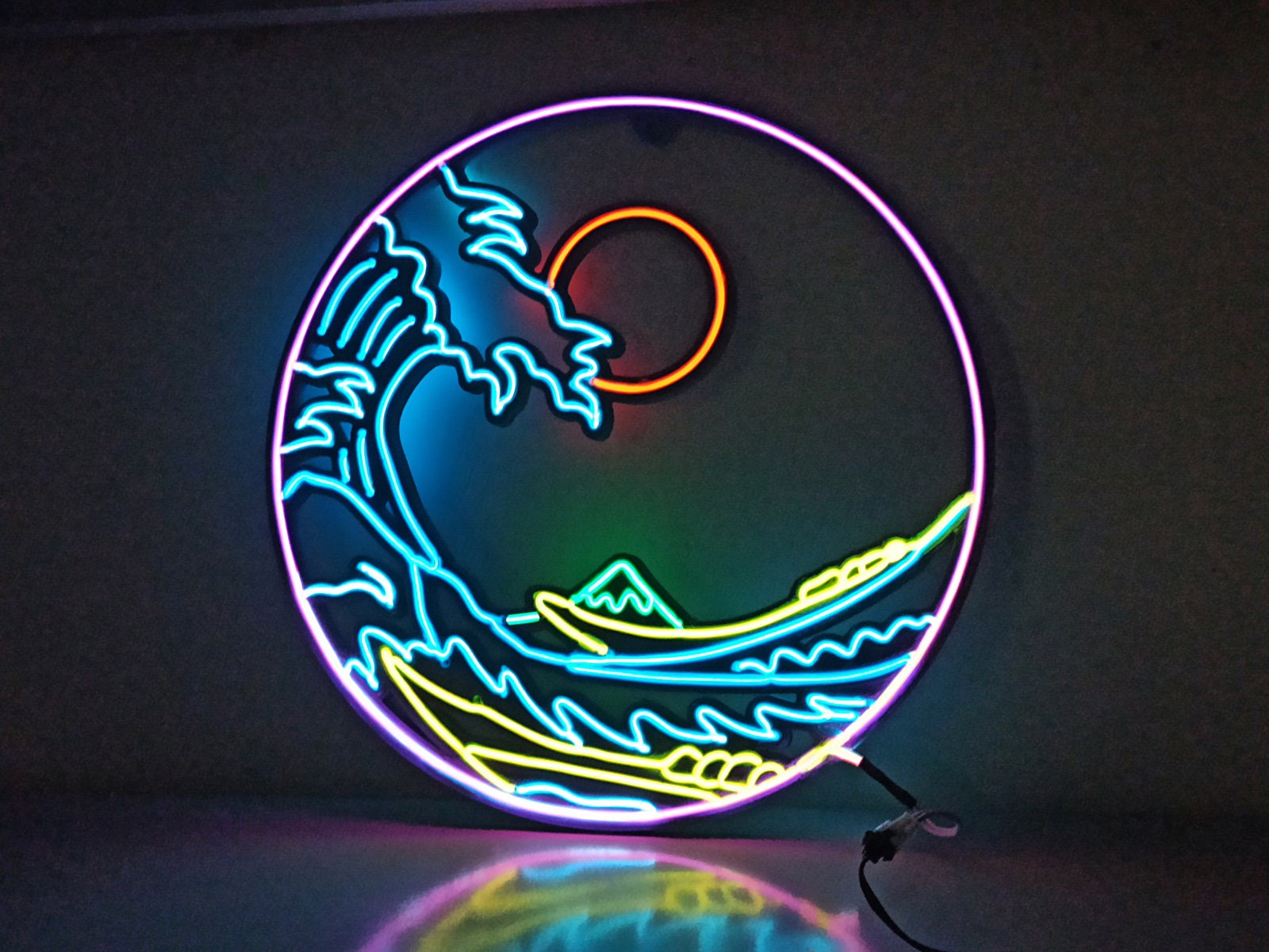 The Great Wave off Kanagawa Neon Sign Kanagawa Wave Light - Etsy