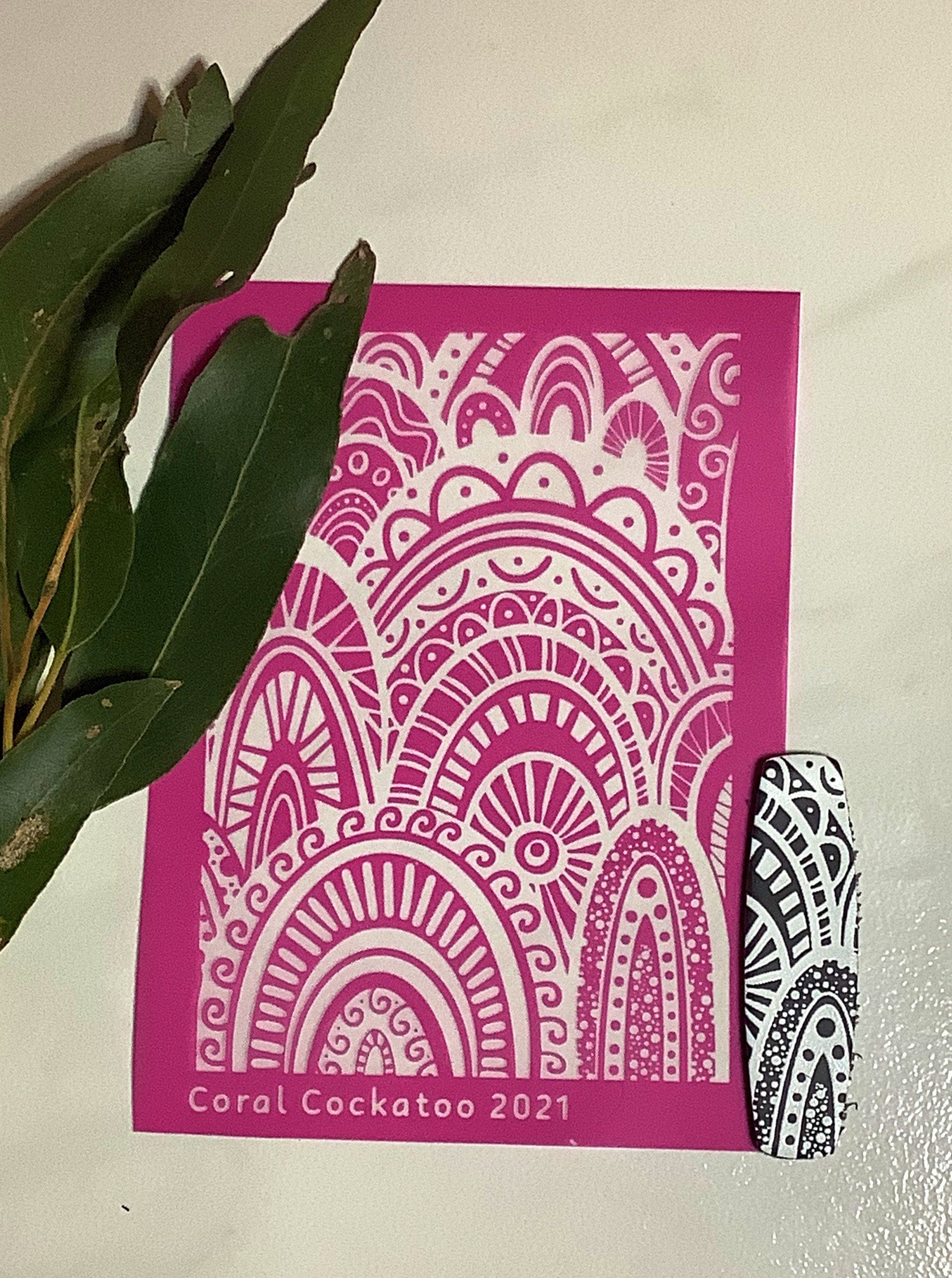 CORAL COCKATOO Silk Screen 02 Silkscreen Polymer Clay L | Etsy