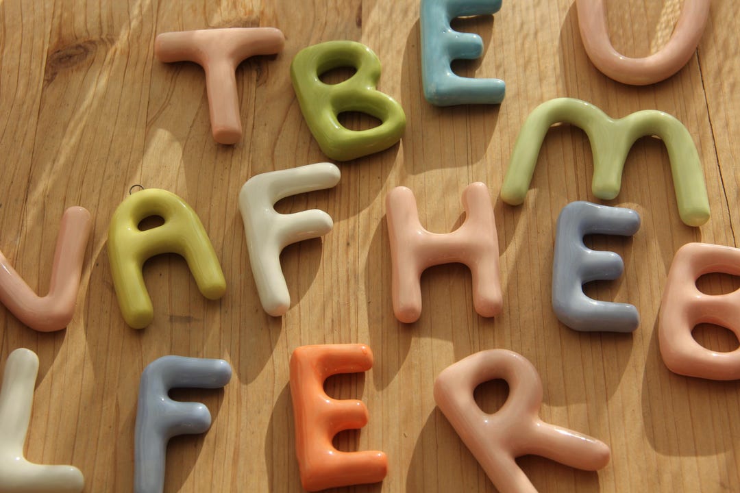 Handmade Custom Ceramic Letters, Wall Decoration | Personalized Names ...