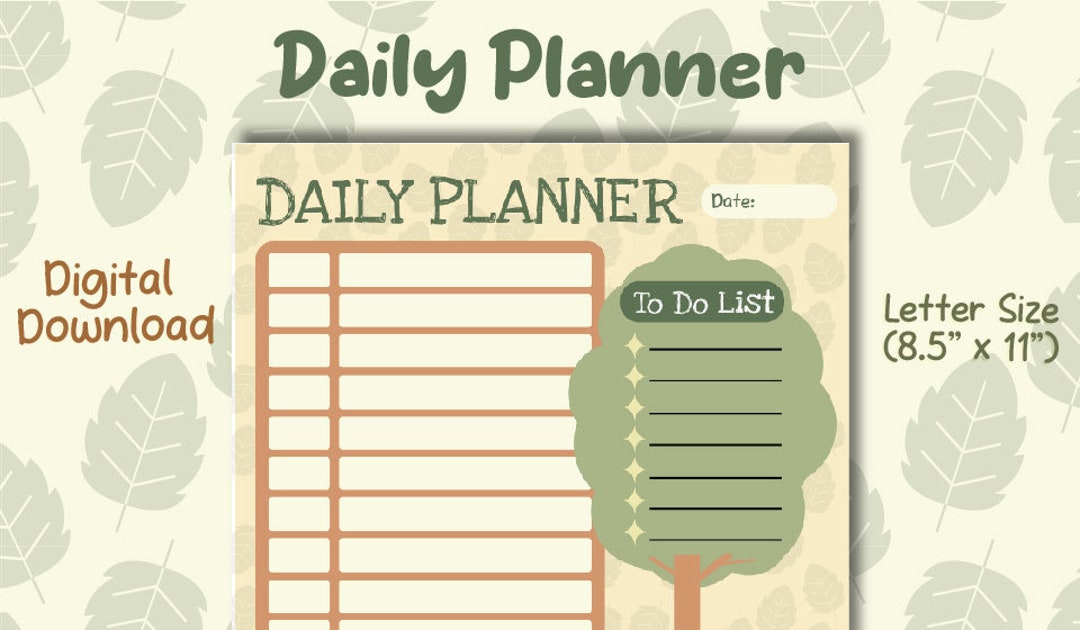Plant Themed Planner | Printable | Instant Digital Download | - Etsy