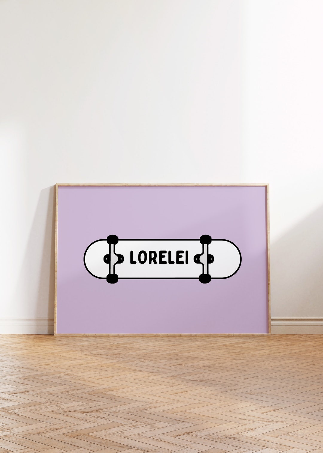 Personalized Skateboard Name Print: Kids Room Decor (digital Download ...