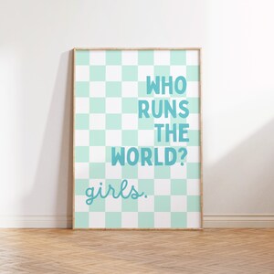 Who Runs the World? Girls, Wall Art Set of 6, Boho Girl Nursery ...