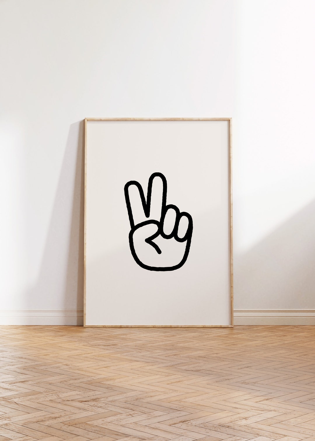 Hand Peace Sign Printable, Peace Fingers Wall Art, Kids WALL ART, Wall ...