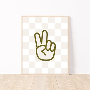 Peace Sign Smile Lightning Gallery Wall Set of 3 Downloadable Prints ...