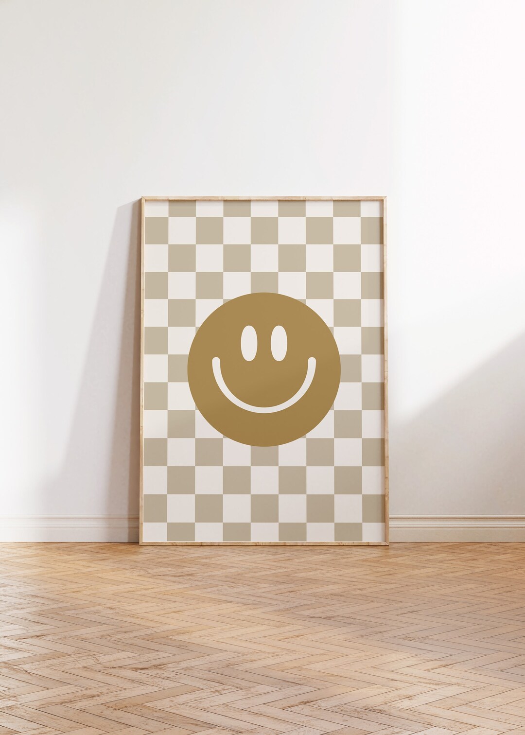 Checkerboard Smile Face, Retro Smile, Boys Wall Art Printable, Smile ...