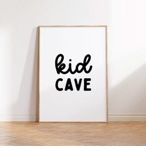 Kid Cave Print, Bedroom Wall Art, Playroom Print, Nursery Decor, Kids ...