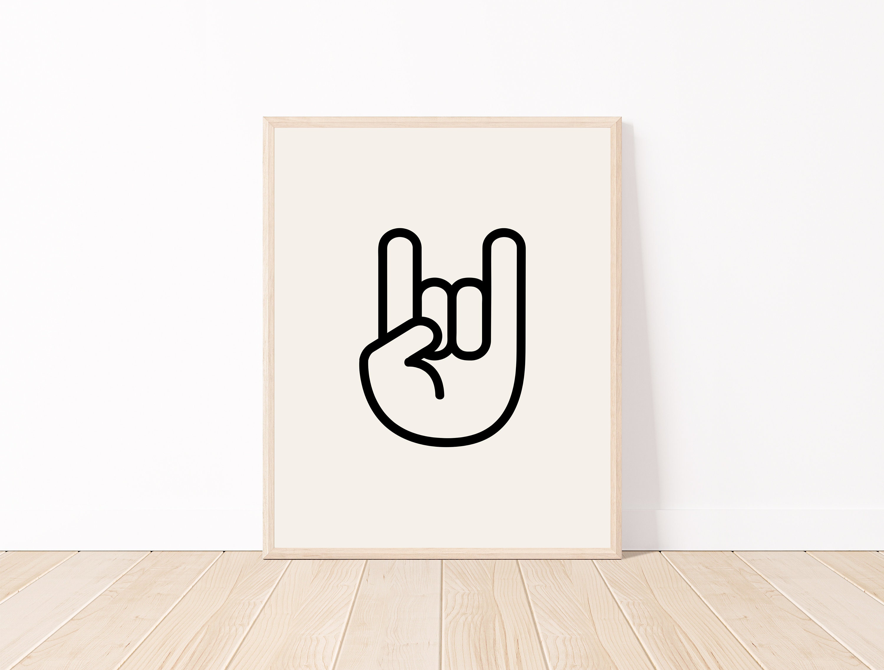 Rock on Hand Sign Print: Rad Fingers Wall Art (digital Download) - Etsy