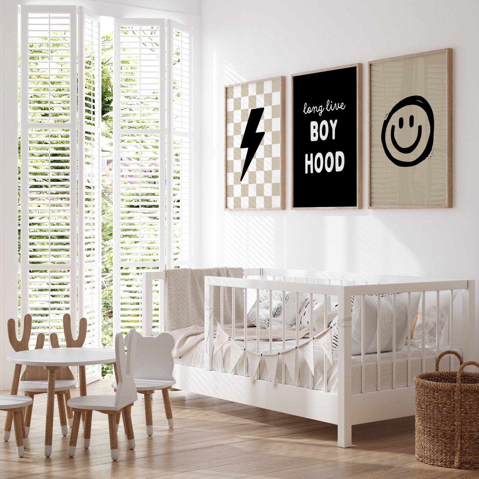 Rad Little Dude Gallery Wall Set of 3 Downloadable Prints, Retro Smile ...