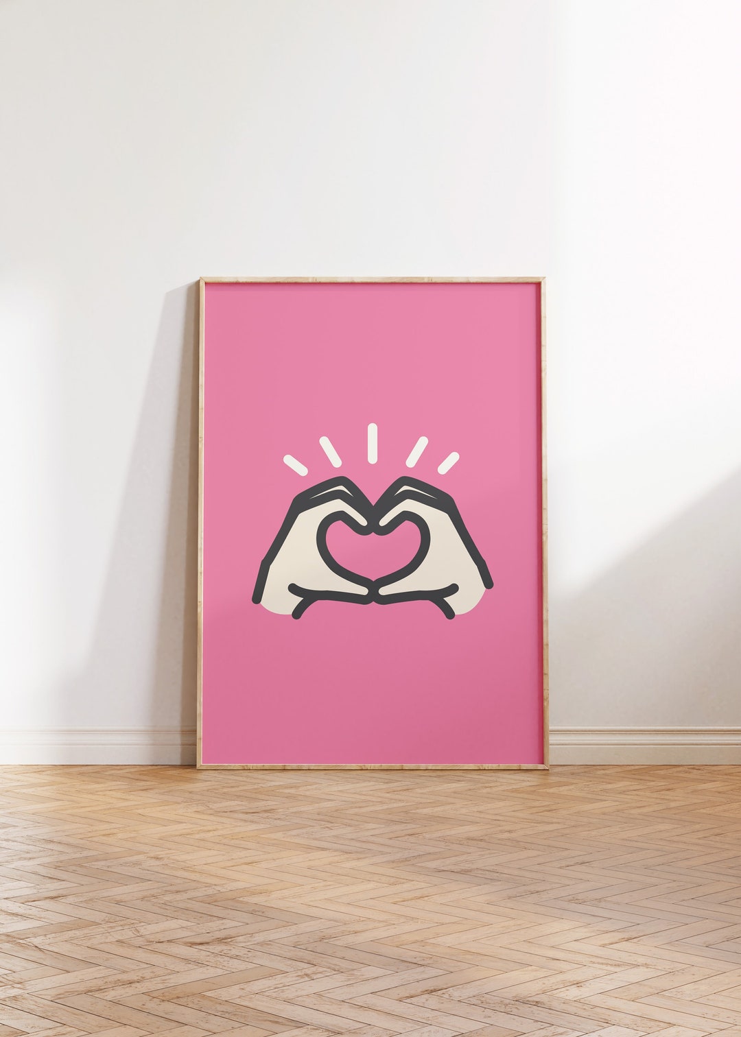 Heart Hand Sign Print: Boho Nursery Wall Art (digital Download) - Etsy